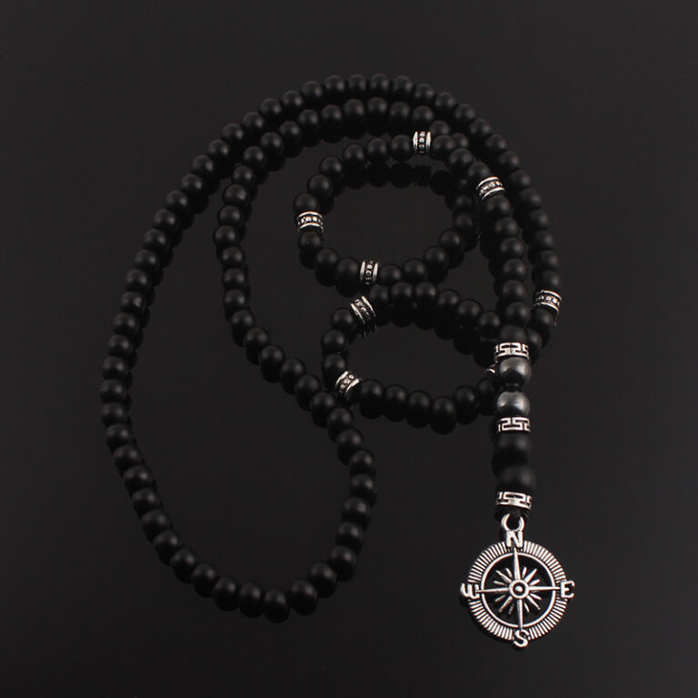 Collier perle noir homme | Bijoux sobre