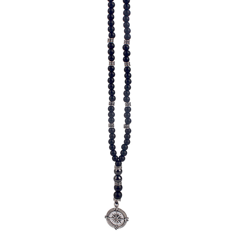 Collier perle noir homme | Bijoux sobre