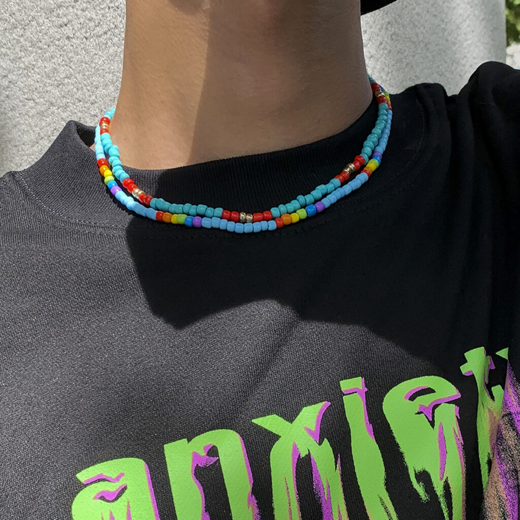 Collier perle de rocaille | Bijoux colorées